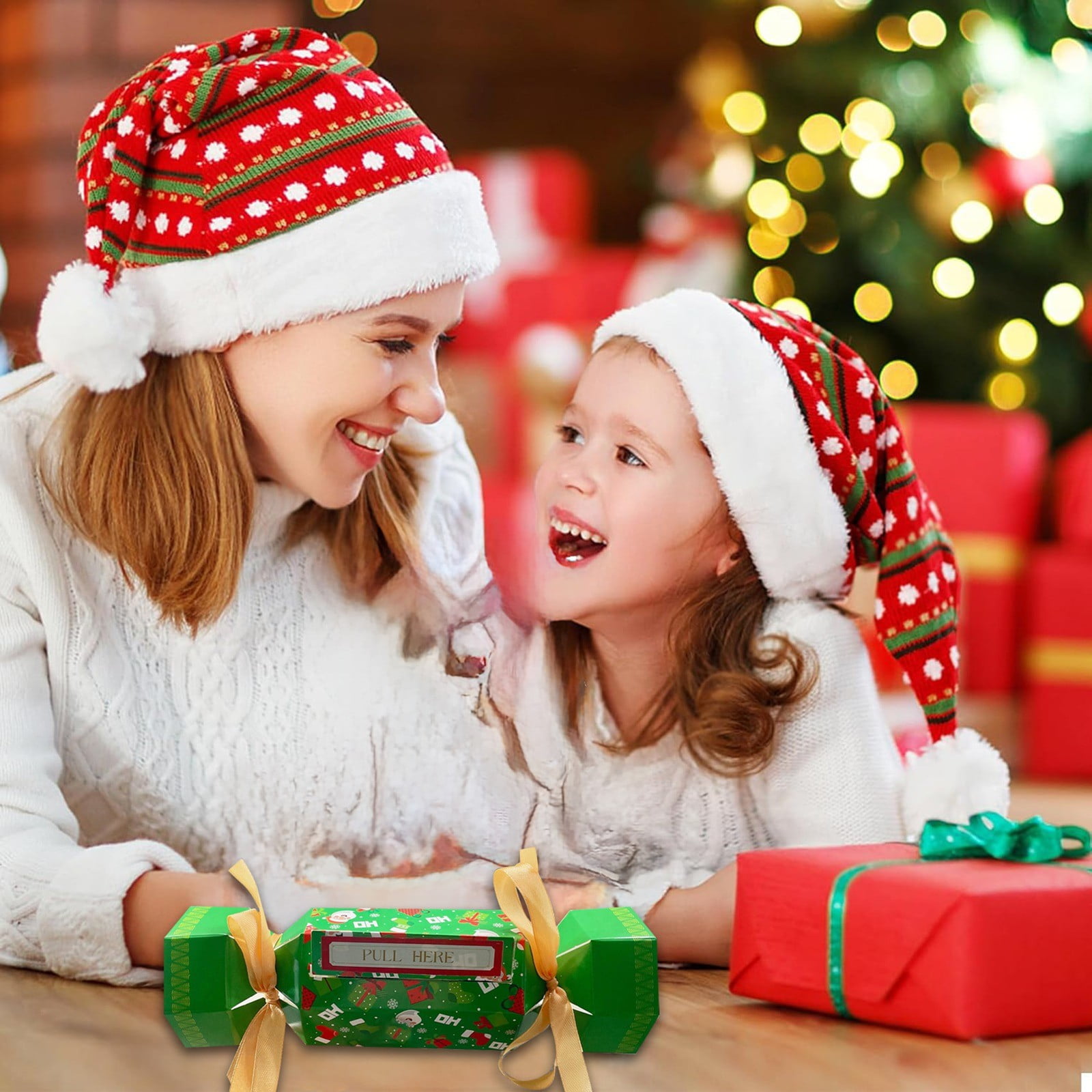 CUNlUDJ9 Christmas ATM And Bank Ziplock Bag Set Pull Out Clip With Bow ...