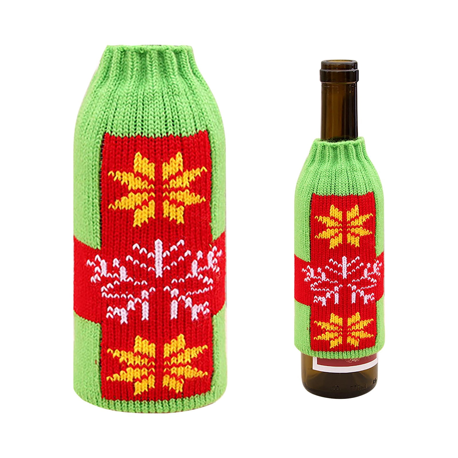 CUNlUDJ9 Christmas Bag Openers Rabbit Christmas Bottles Glass Set And ...