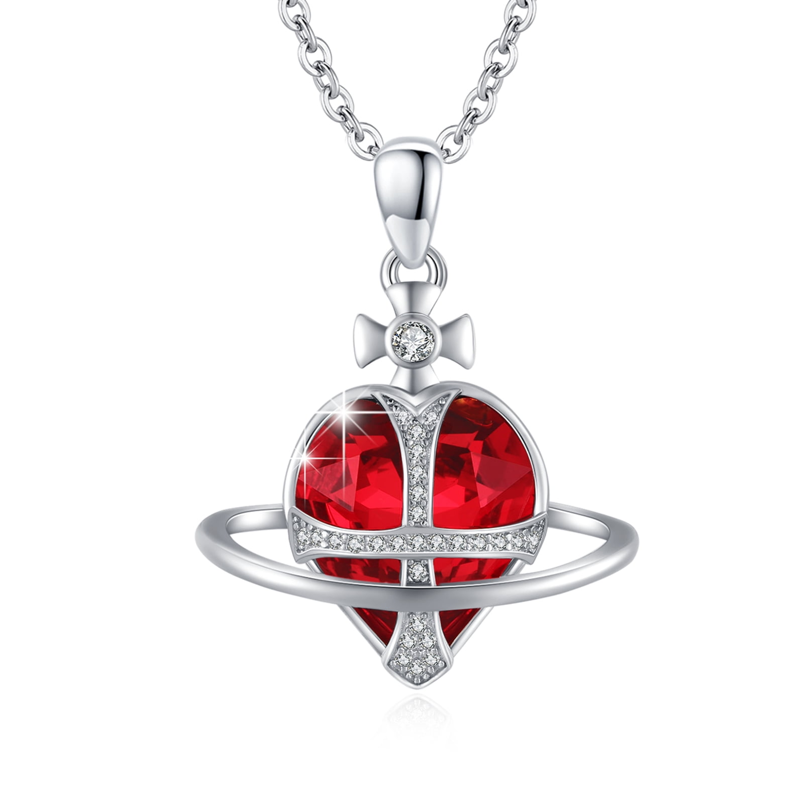 CUOKA MIRACLE 925 Sterling Silver Pendant Necklace Planet Necklace ...