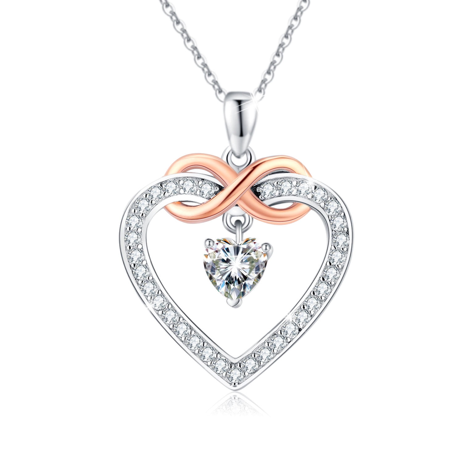 CUOKA MIRACLE Graduation Gifts Heart Necklace Infinity Love Necklace ...