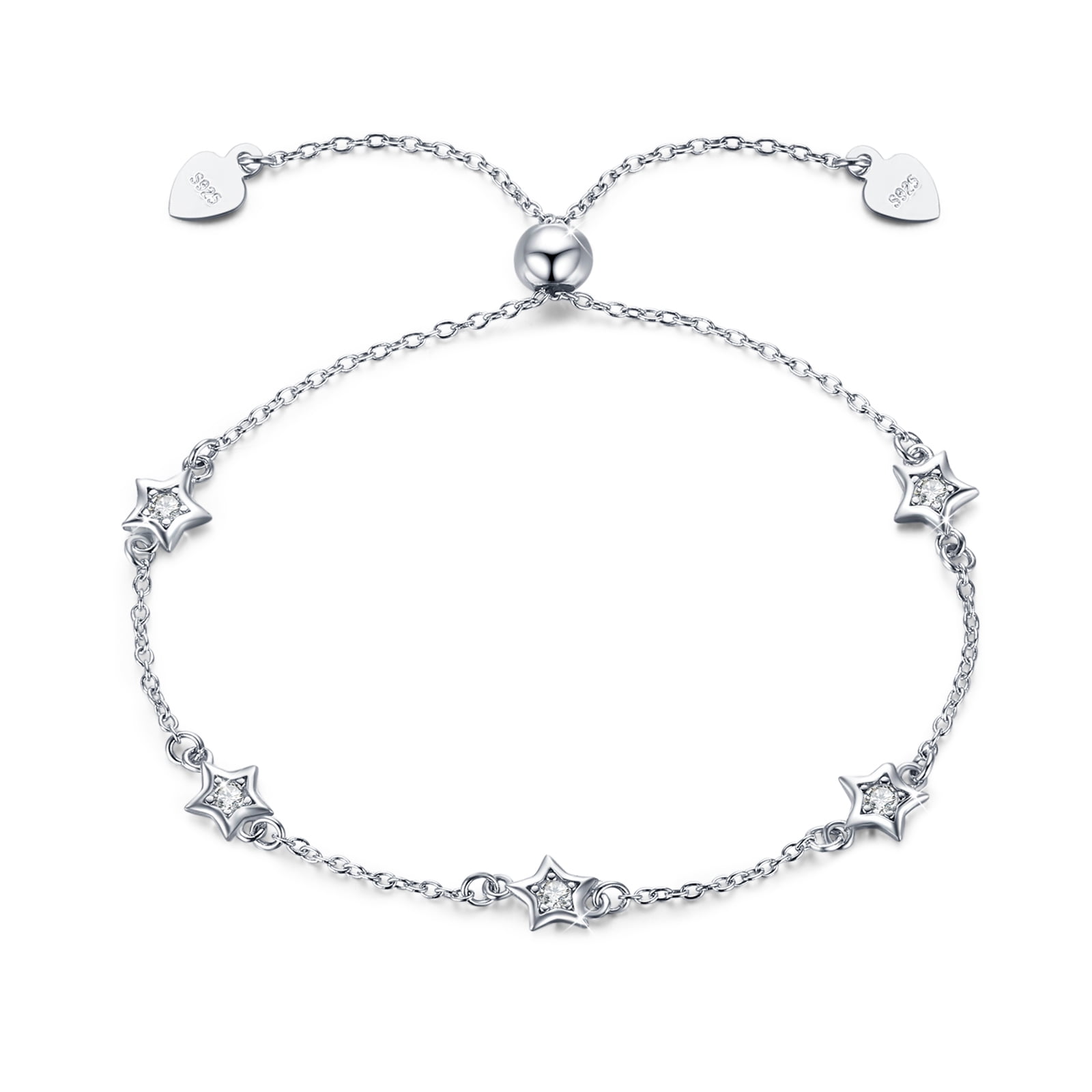 CUOKA MIRACLE Star Bracelet 925 Sterling Silver Bracelet Cubic Zirconia ...