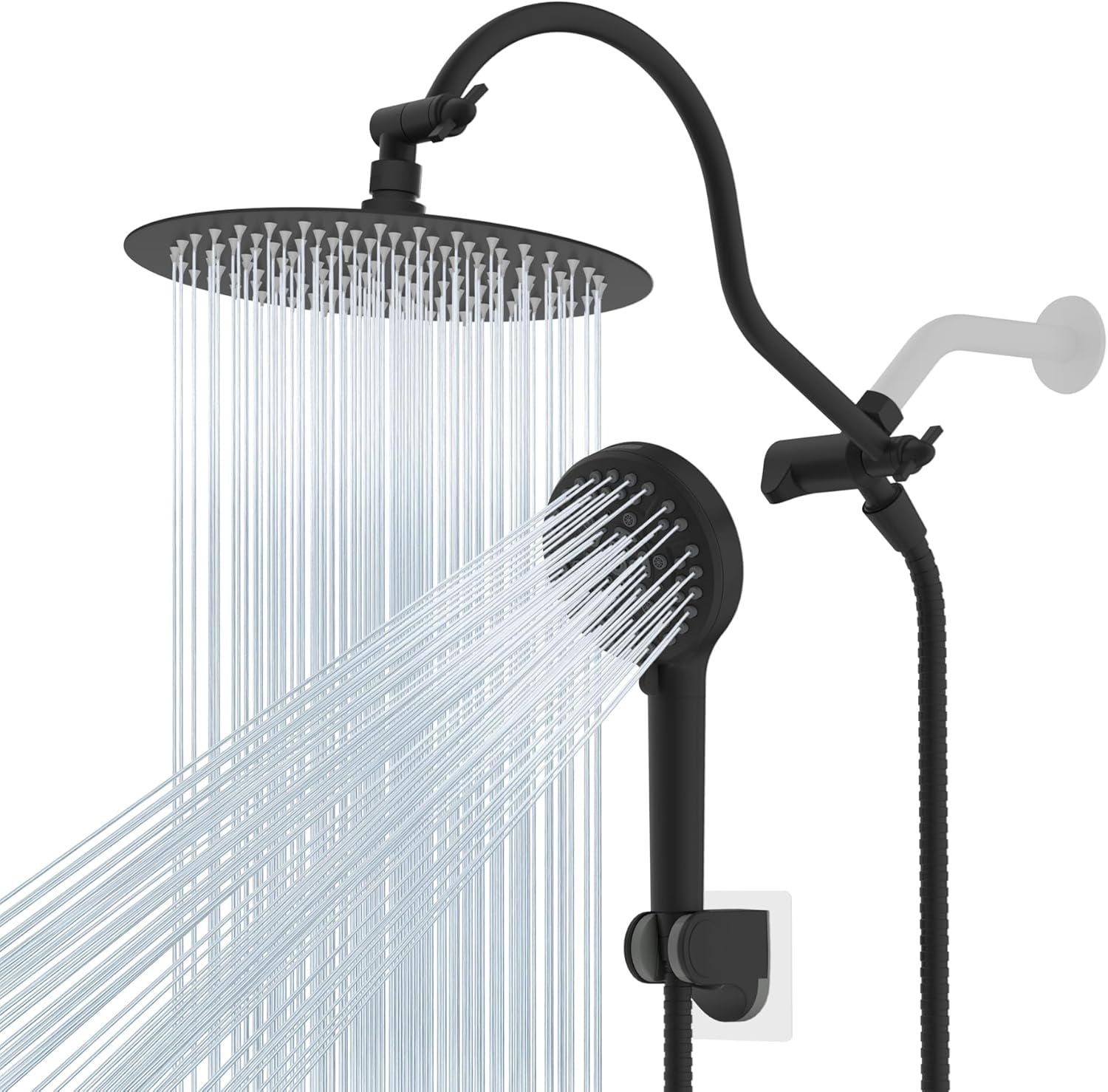 CUPC Shower , 10'' High Rainfall Shower , Handheld Showerhead Combo ...