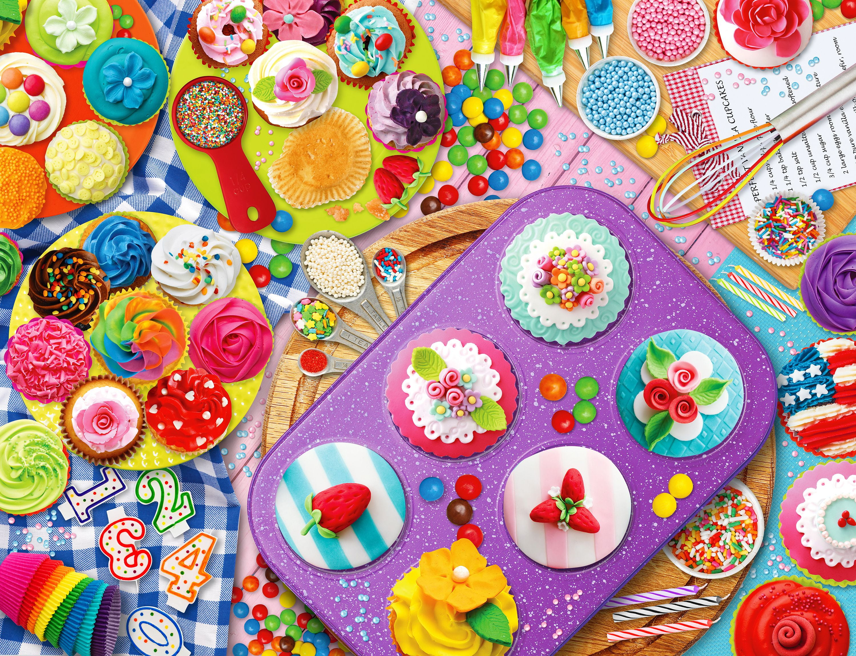 Springbok's 1000 Piece Jigsaw Puzzle Cupcake Chaos - Grid Cut Pieces ...