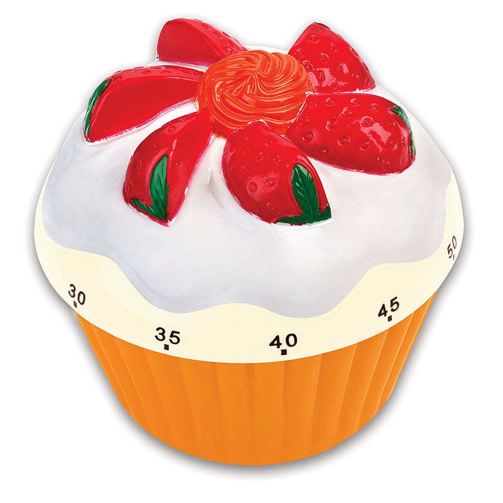 CUPCAKE TIMER - ORANGE-WHITE-RED - Walmart.com