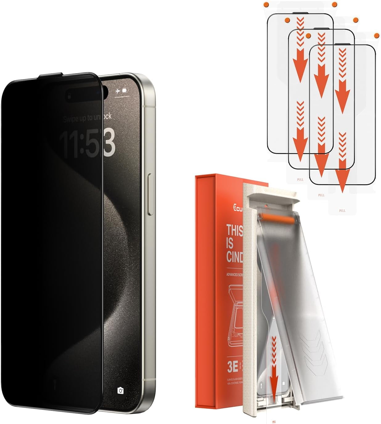 CUPERT Privacy Screen Protector,[Gaming Film][Zero Bubble] Anti ...