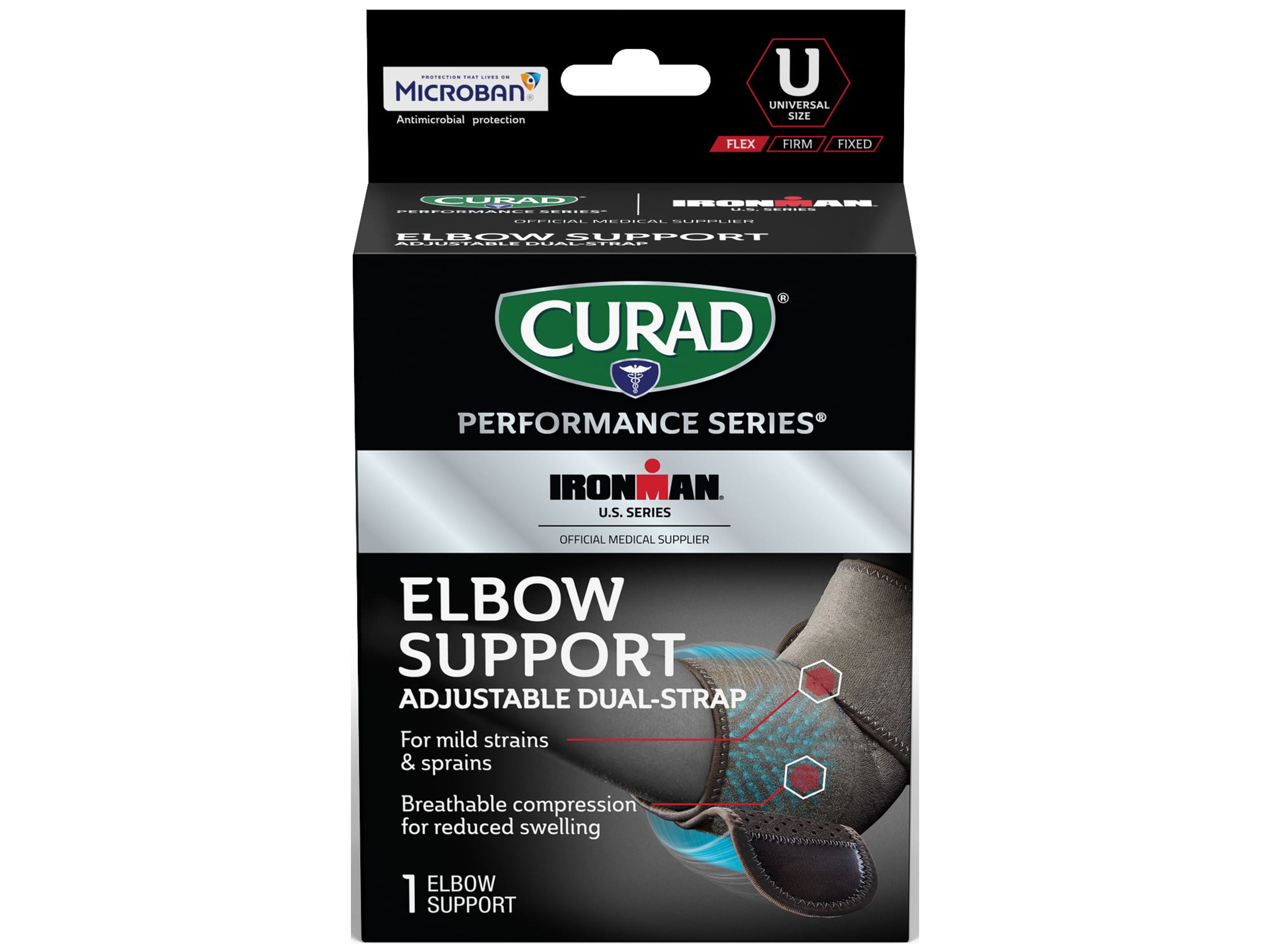 CURAD Performance Series IRONMAN Elbow Support, Adjustable, Universal ...