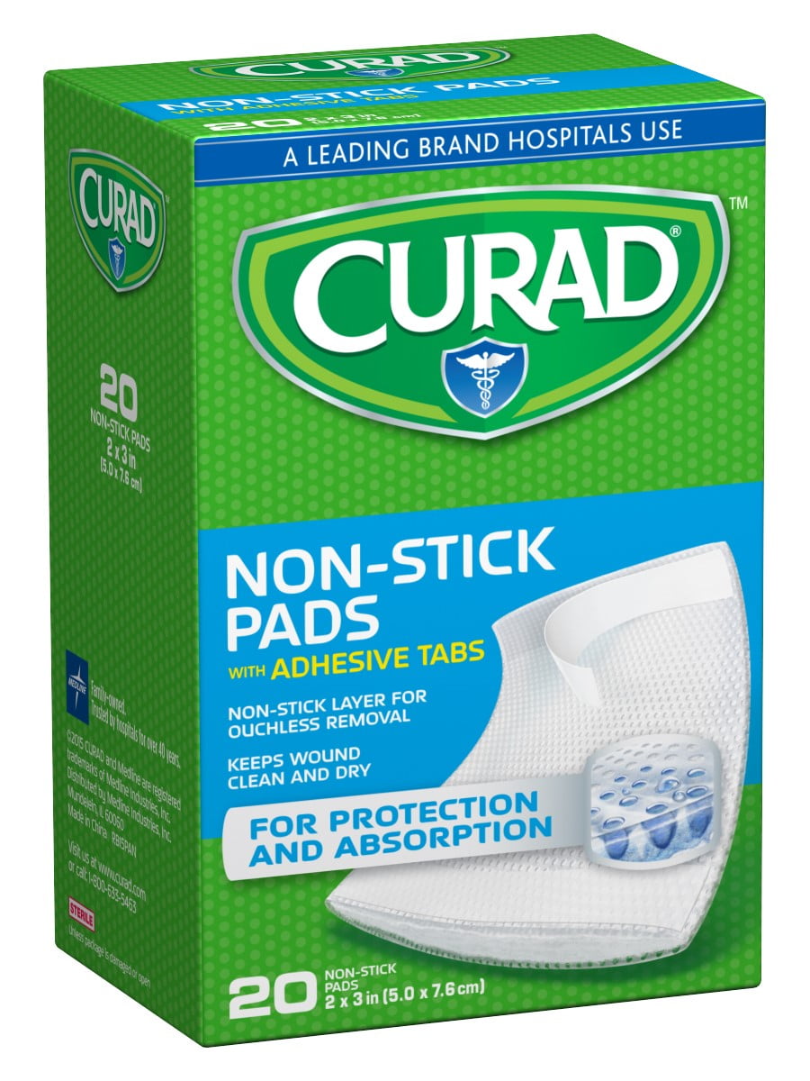 CURAD Sterile Non-Stick Adhesive Pads HSA/FSA Eligible - Walmart.com