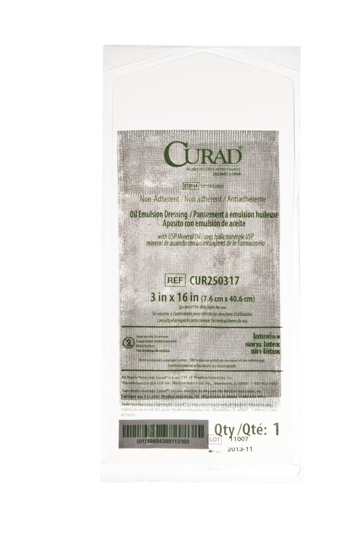 CURAD Sterile Oil Emulsion Non-Adherent Gauze HSA/FSA Eligible ...