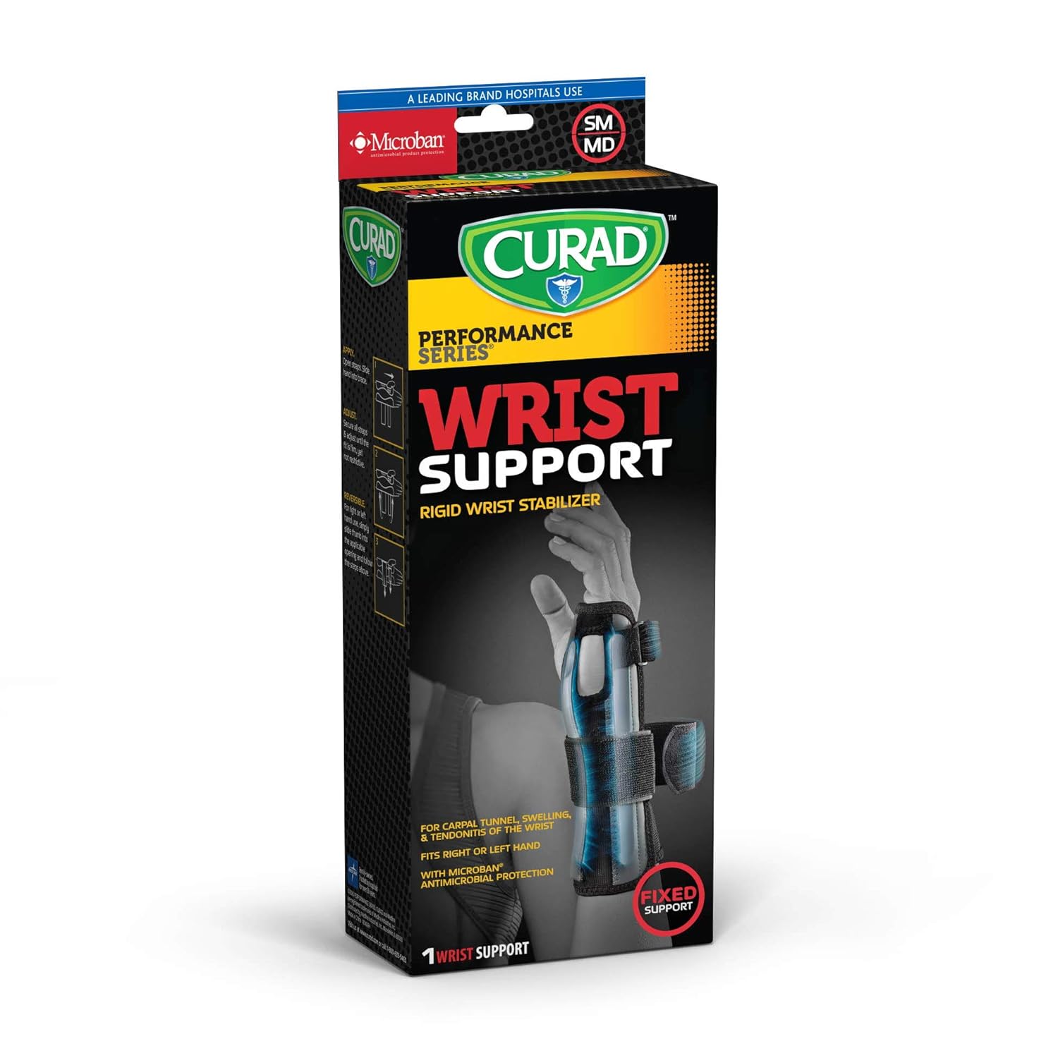 Curad Performance Series, Wrist Support, Rigid Wrist Stabilizer (Size ...