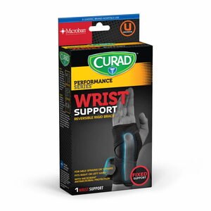 CURAD + Wrist Support Reversible Rigid Brace + Microban Universal HSA ...