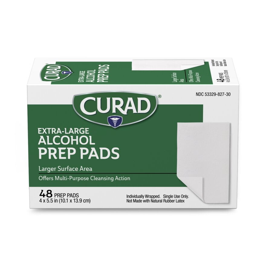CURAD XL Size2-Ply Sterile Alcohol Prep Pad, 4" x 5.5", 48/Box, Carton ...