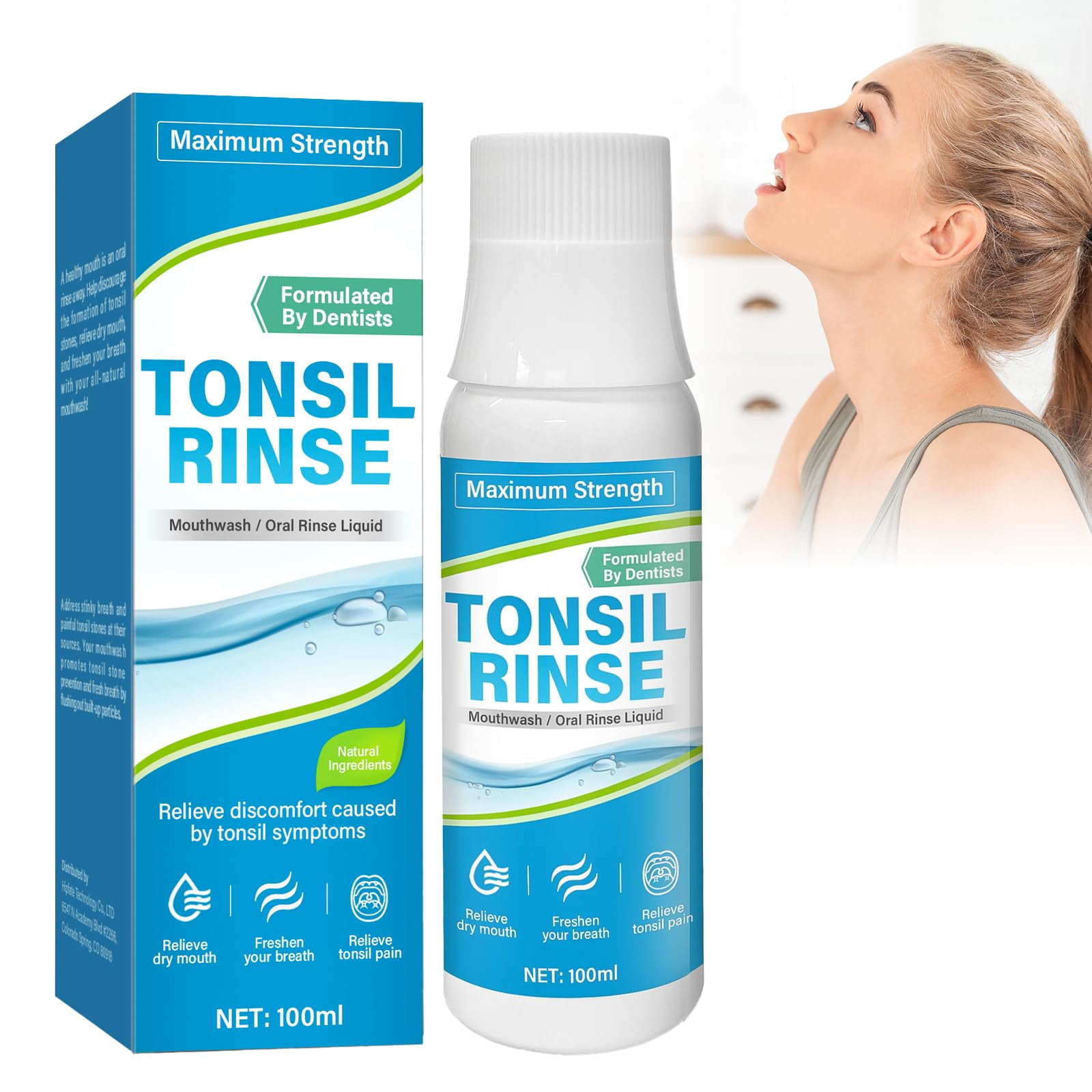 CURECURE Tonsil Stone Mouthwash, OIF8 Tonsil Stone Remover Help Soothe ...