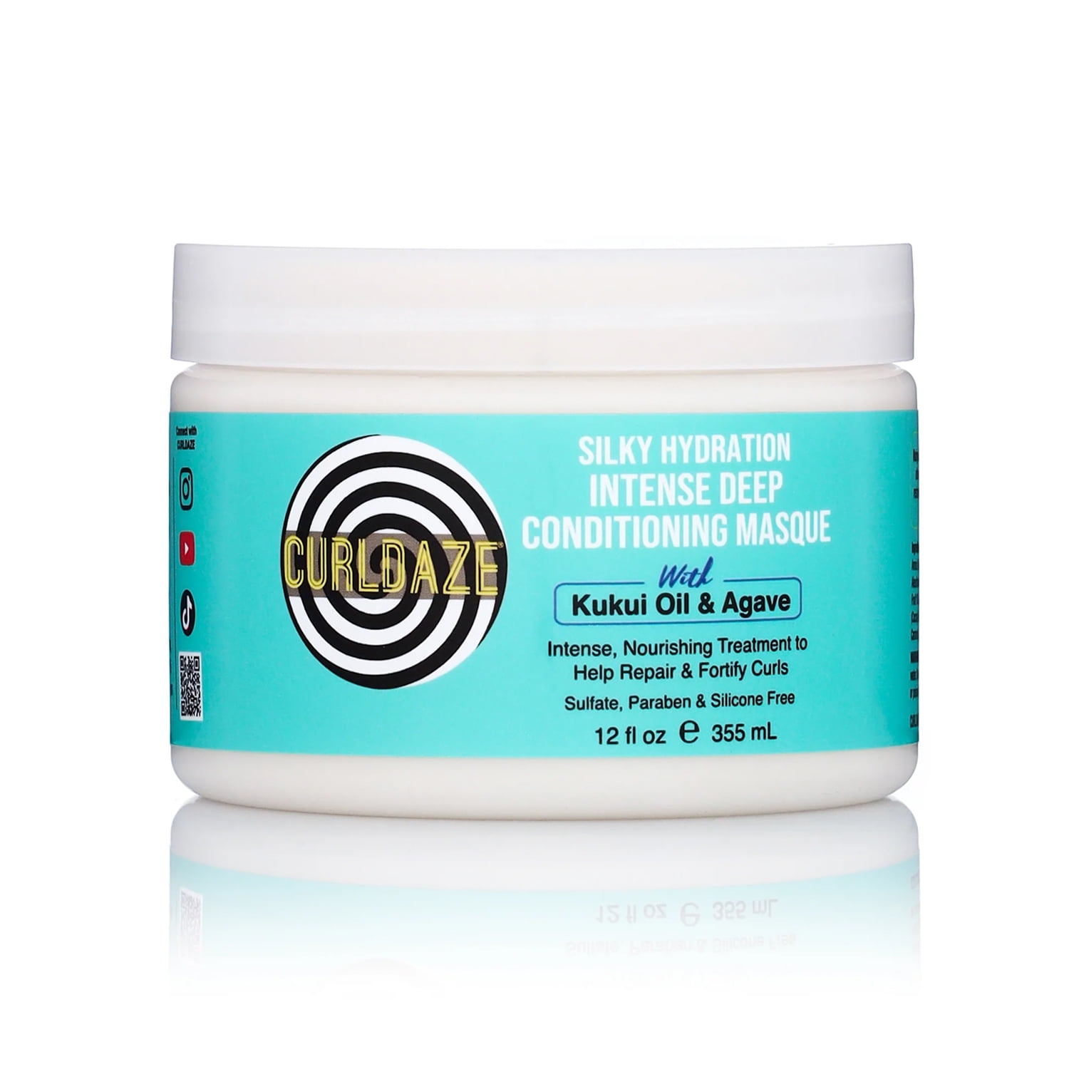 CURLDAZE Silky Hydration Intense Deep Conditioning Masque, 12 Oz.,Pack ...