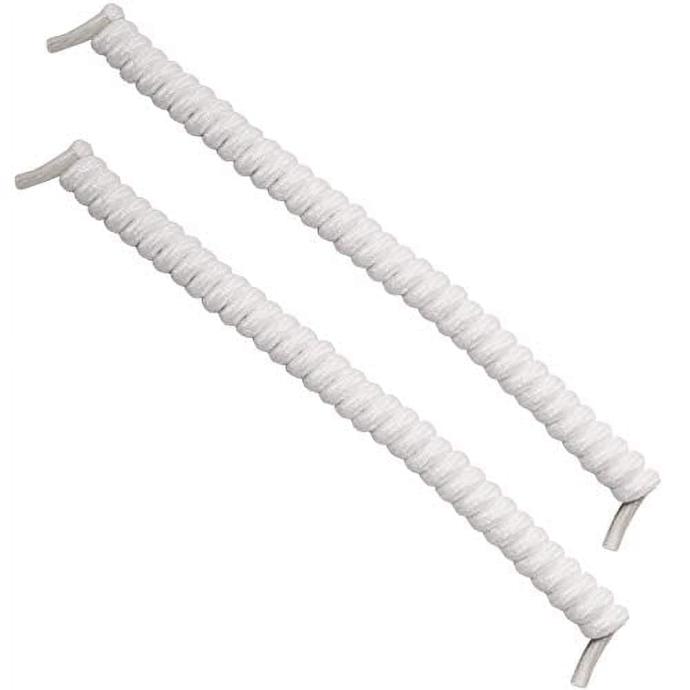 Rehabilitation Advantage Curly No-Tie Shoelaces – White, Elastic Coil ...