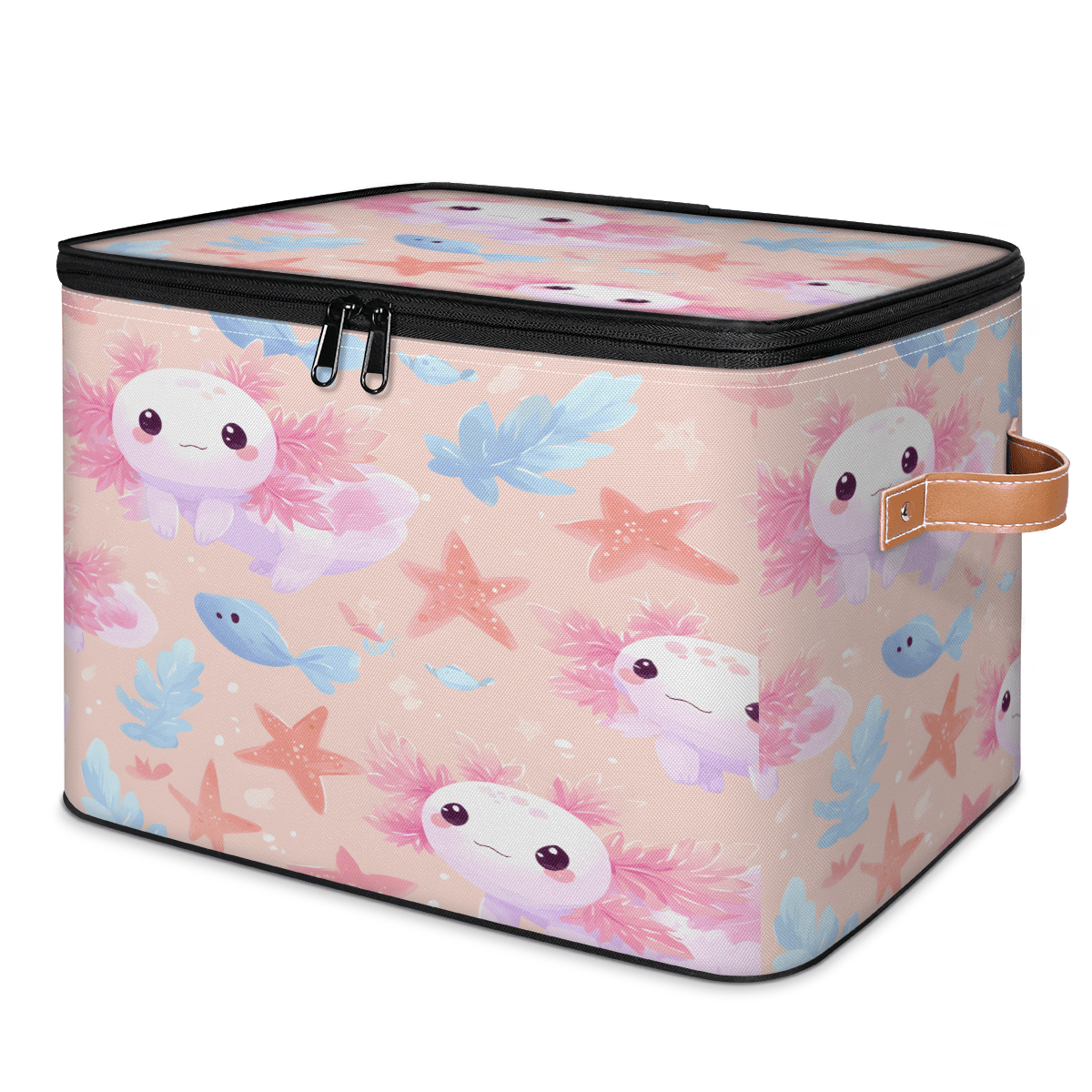 CURLYOOT Axolotls Storage Bins with Lid, Decorative Fabric Closet Boxes ...