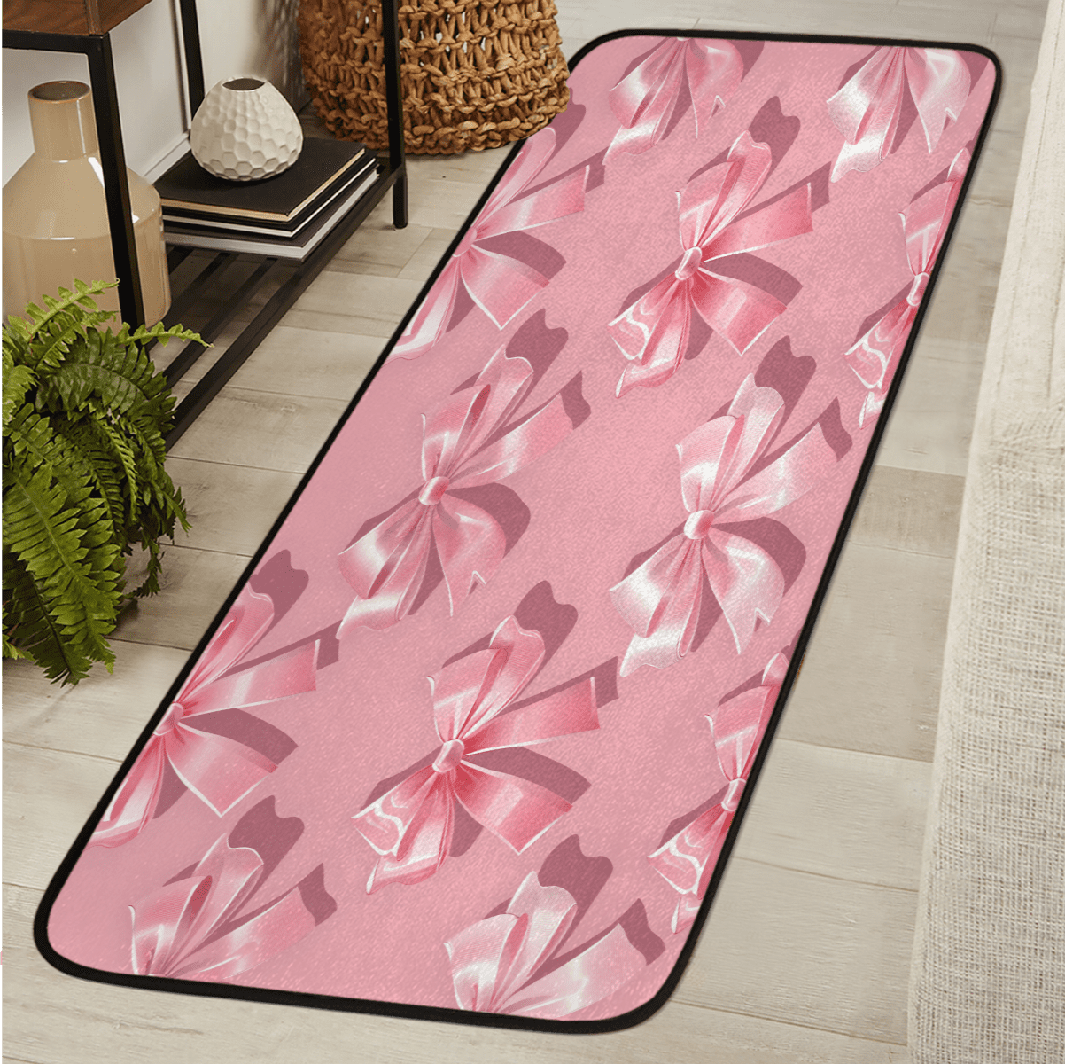 CURLYOOT Bow Runner Rug 2'x6' Washable Kitchen Runner Rug Indoor Non ...