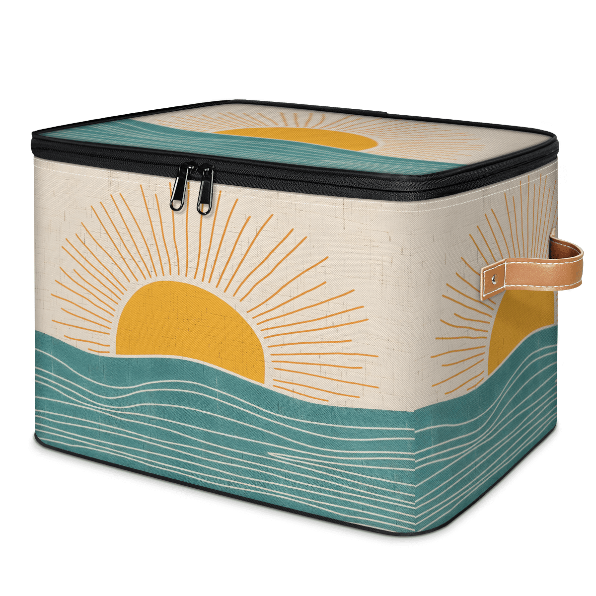 CURLYOOT Cartoon Boho Sun Storage Bins with Lid, Decorative Fabric ...