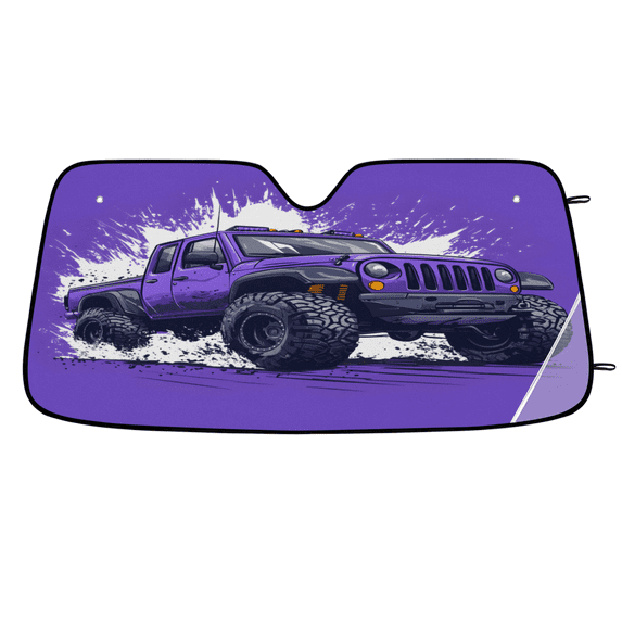 CURLYOOT Cartoon Car Car Windshield Sun Shade, Foldable Front Window ...