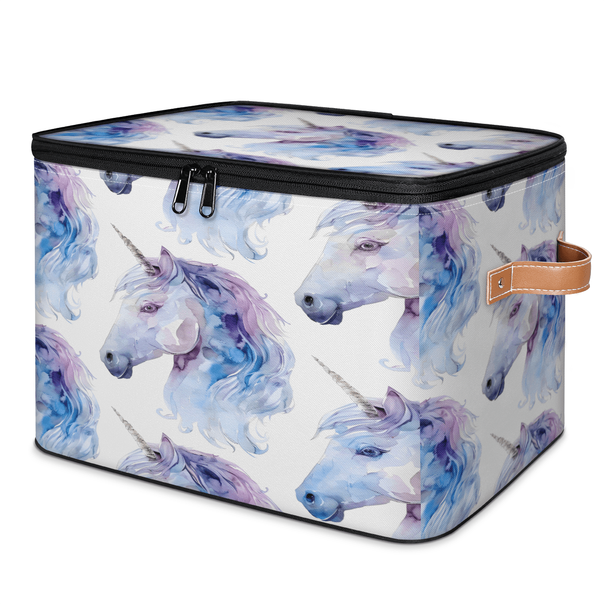 CURLYOOT Cute Unicorn Fabric Storage Bins with Lids, Unicorn Print ...
