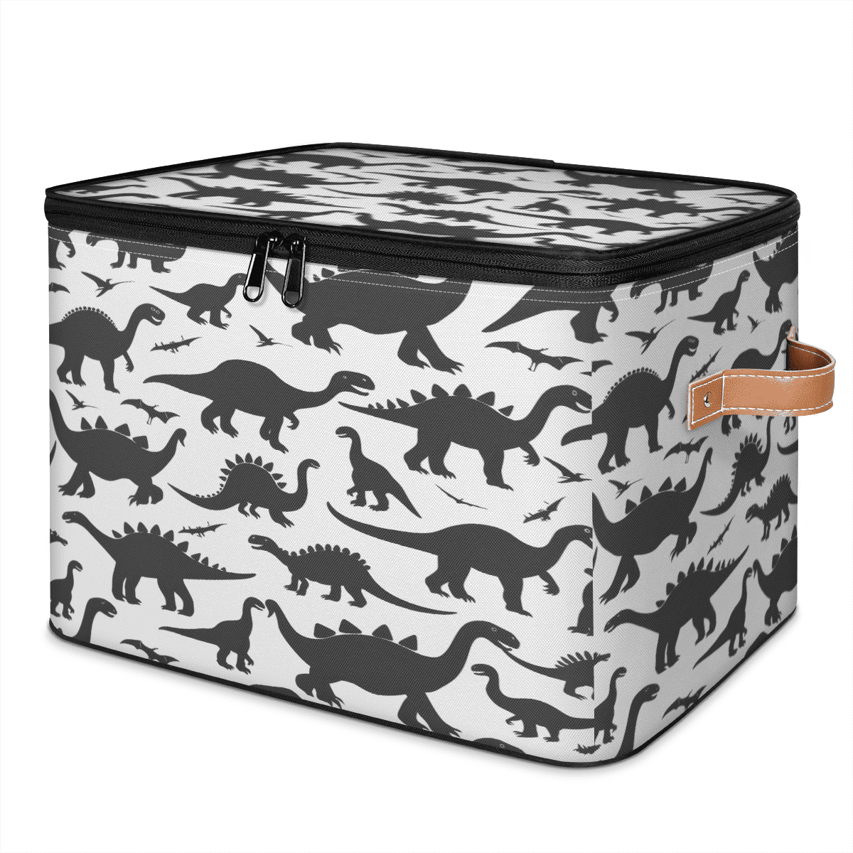 CURLYOOT Dinosaur Silhouette Storage Bins with Lid, Decorative Fabric ...