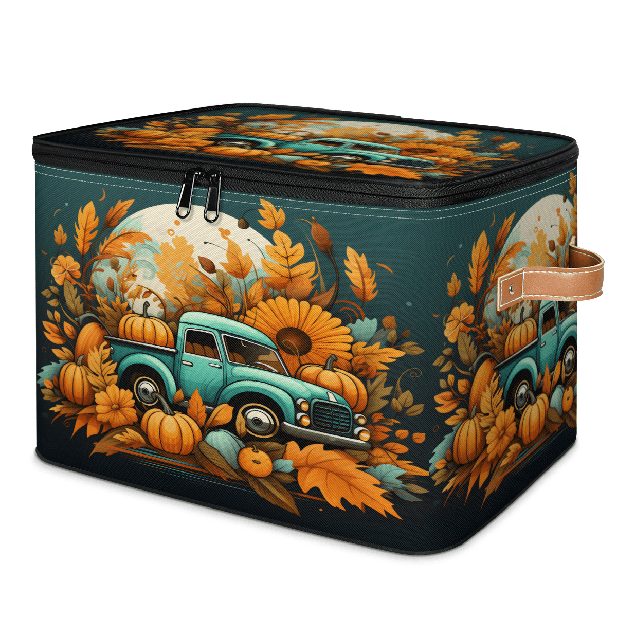CURLYOOT Fall Storage Bins with Zipper Lid Fabric Storage Baskets Boxes ...