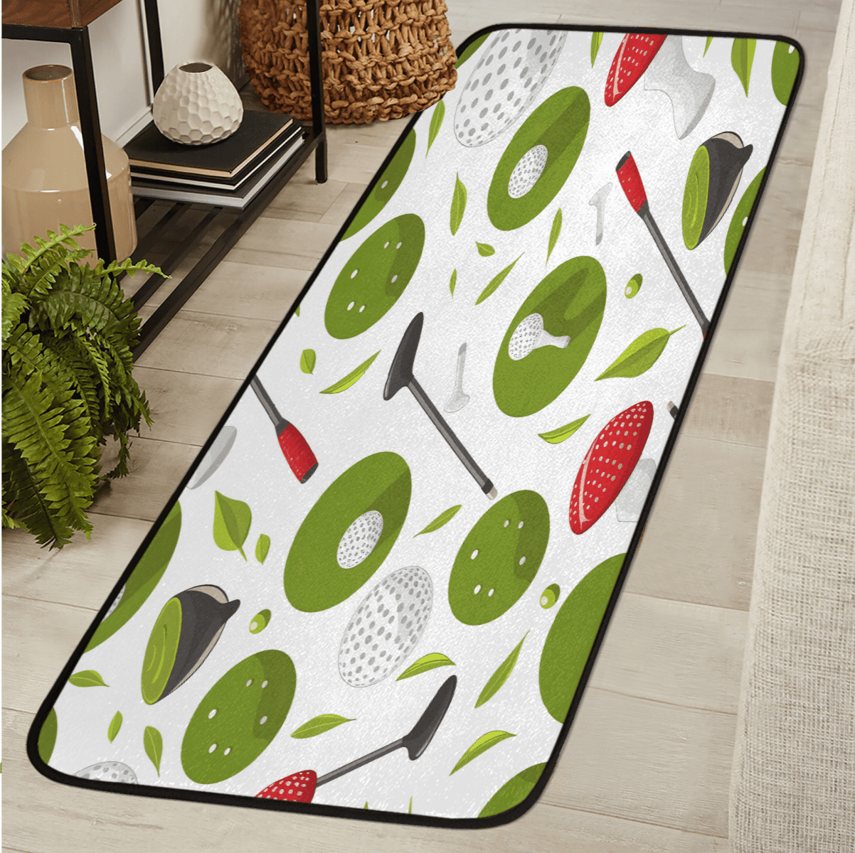CURLYOOT Golf Runner Rug 2'x6' Washable Kitchen Runner Rug Indoor Non ...