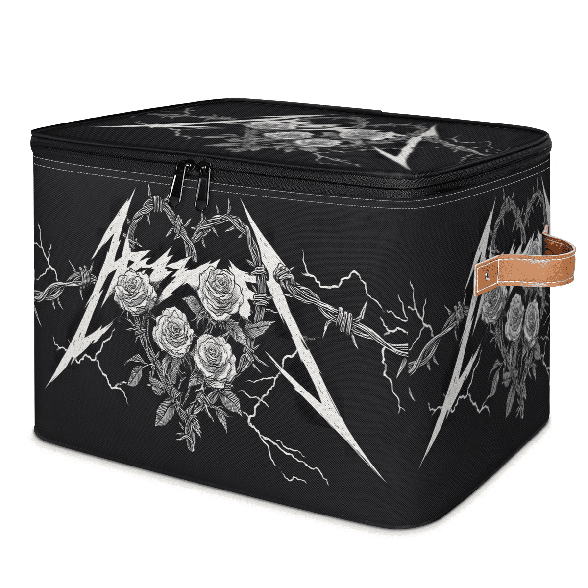 CURLYOOT Heart Rose Cool Love Shape Storage Bins with Lid, Decorative ...