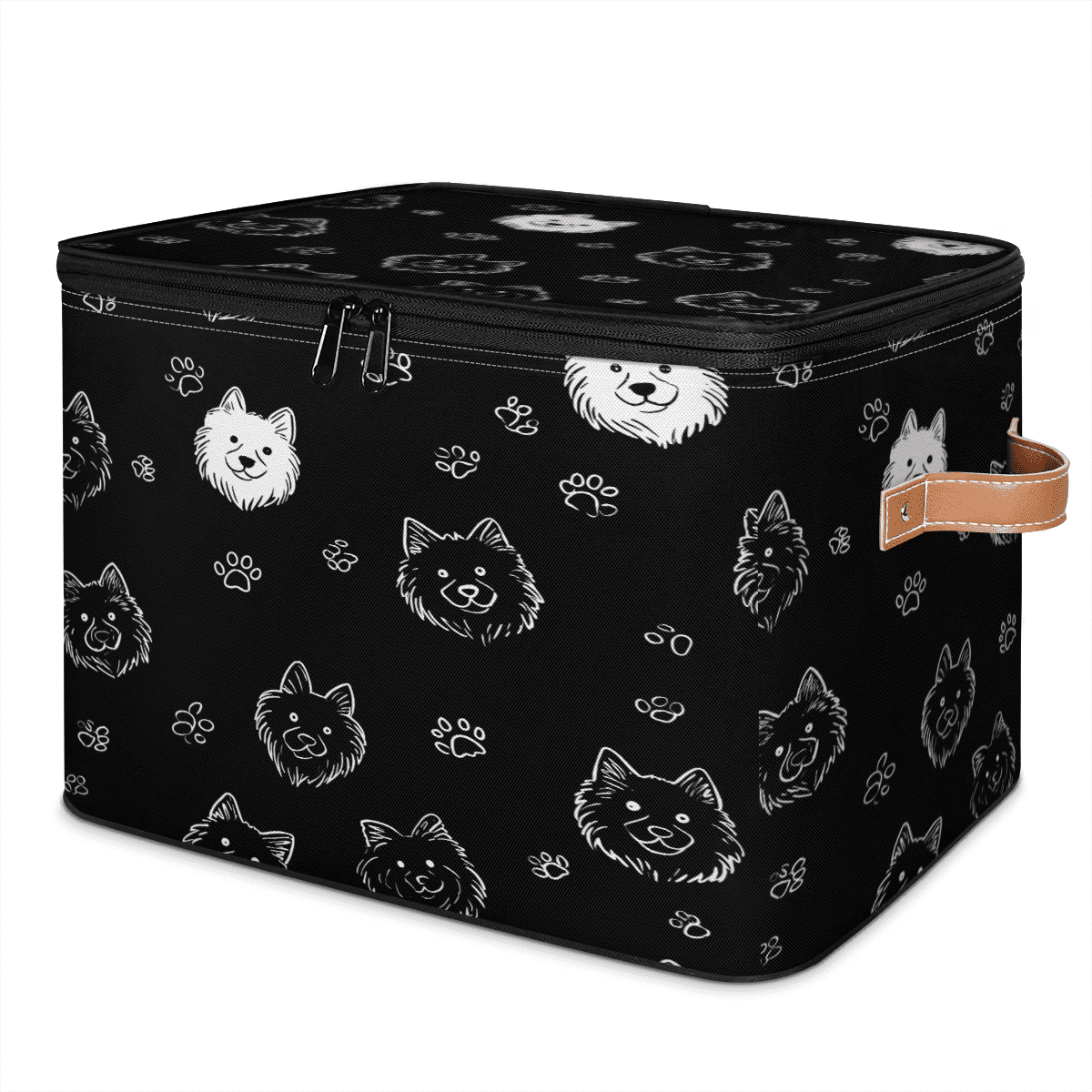 CURLYOOT Husky Dog Paw Storage Bins with Lid, Decorative Fabric Closet ...