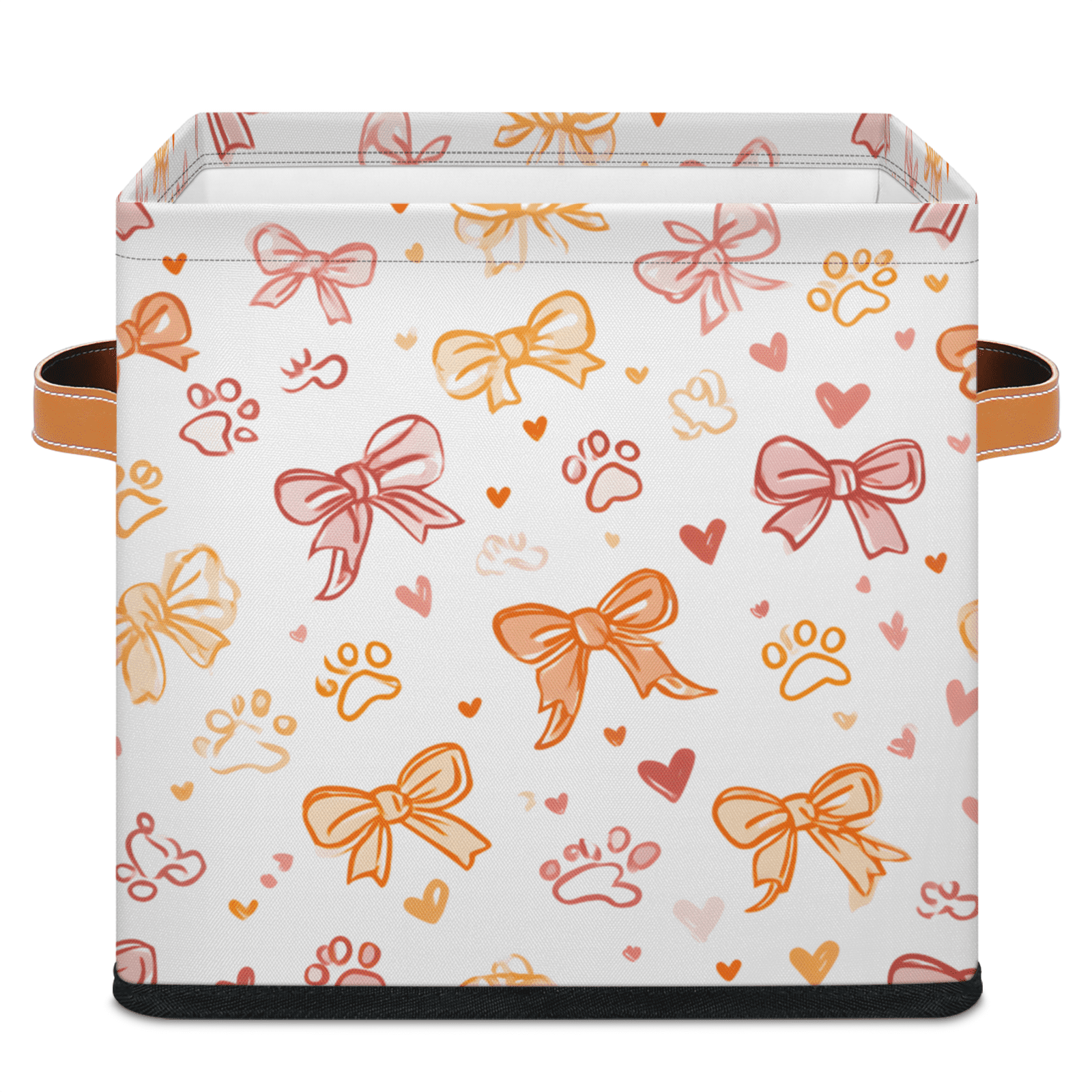 CURLYOOT Lovely Bow Tie 11 x 11 Inch Cube Storage Bin, Decorative ...