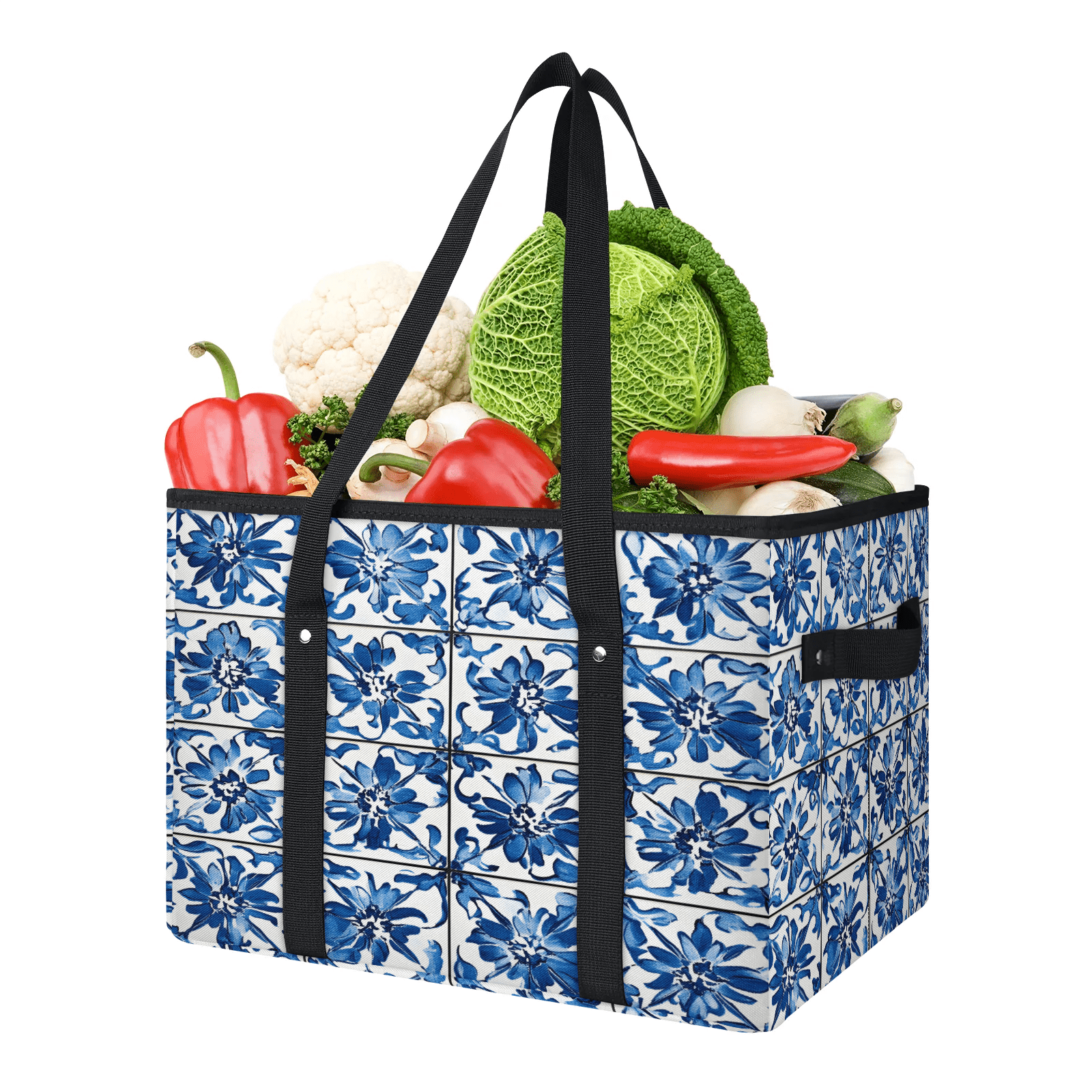 CURLYOOT Mexican Reusable Grocery Bag, Large Foldable Grocery Totes ...