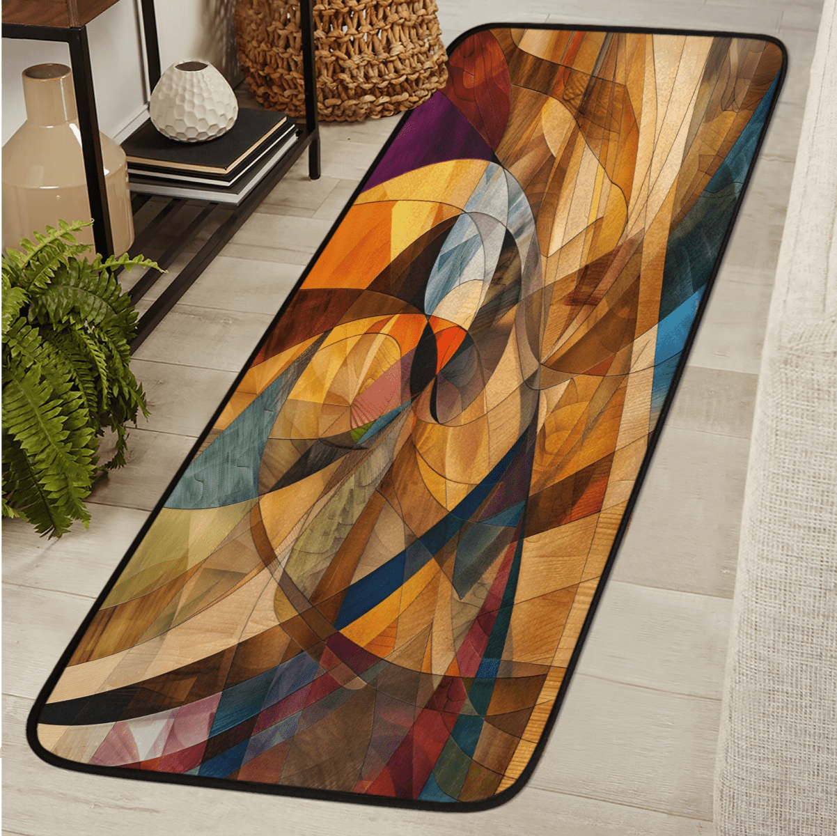 CURLYOOT Modern Boho Runner Rug 2'x6' Washable Kitchen Runner Rug ...