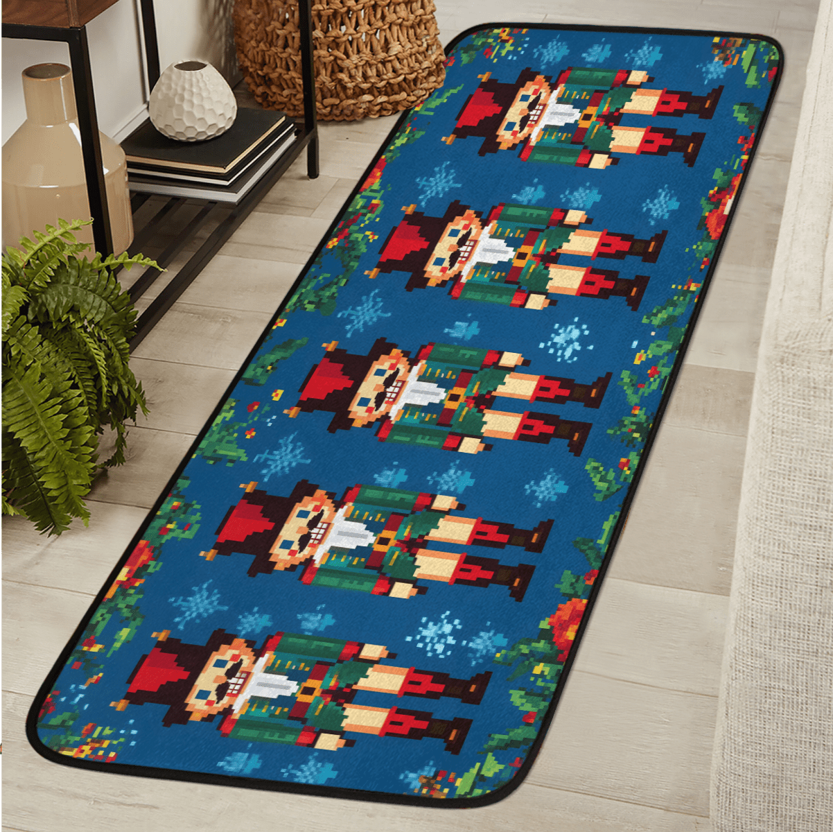 CURLYOOT Nutcrackers Cool Runner Rug 2'x6' Washable Kitchen Runner Rug ...