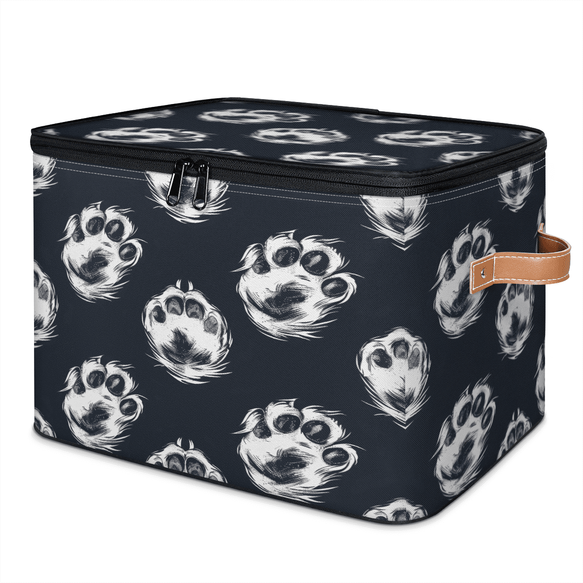 CURLYOOT Paw Print Fabric Storage Bins with Lids, Cute Animal Dog ...