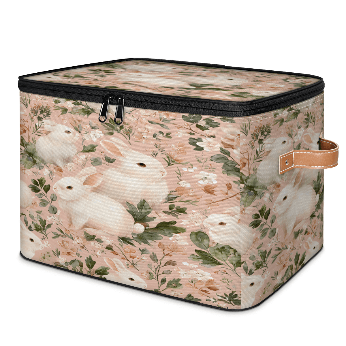 CURLYOOT Rabbits Animals Spring Plant Storage Bins with Lid, Decorative ...