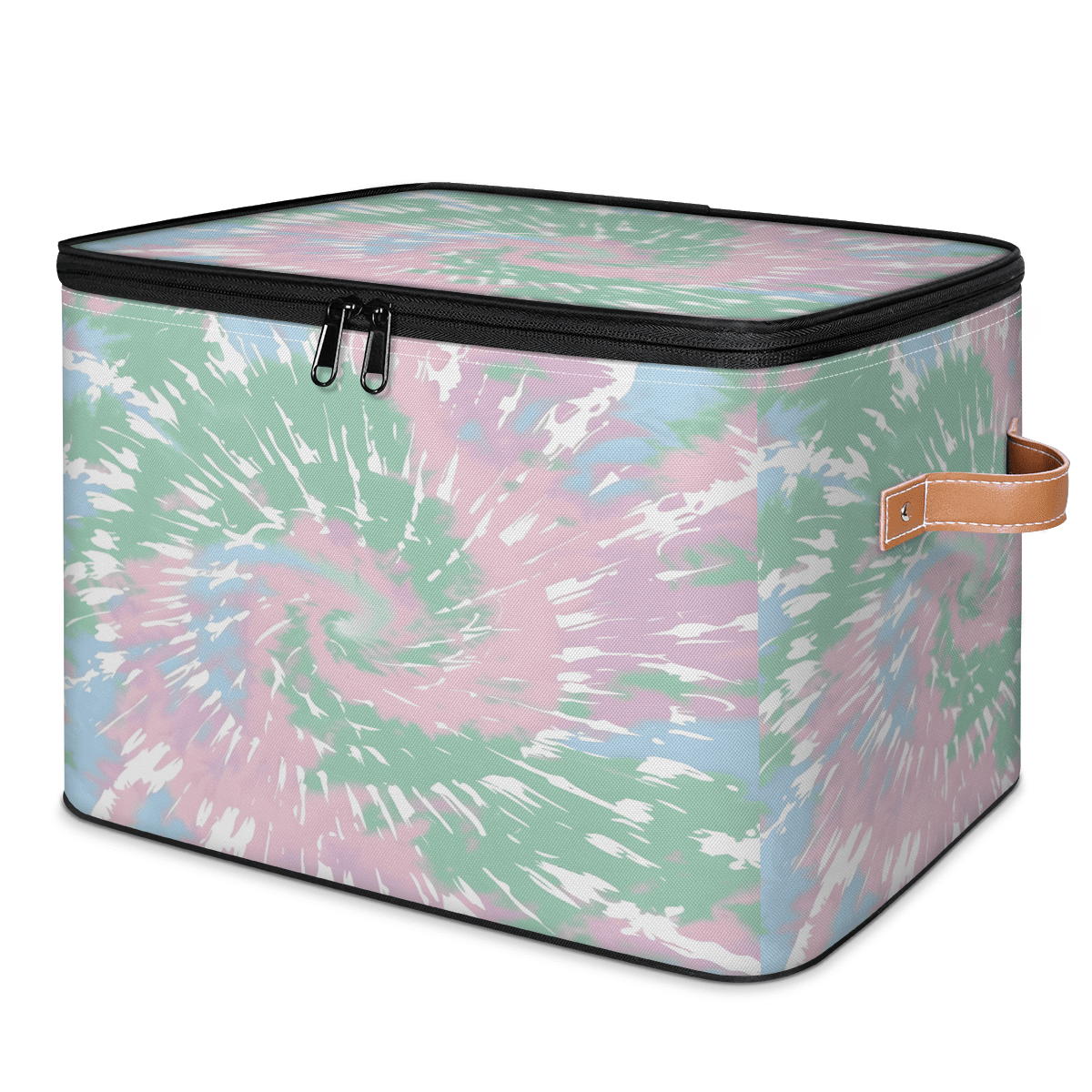 CURLYOOT Rainbow Tie Dye Pattern Storage Bins with Lid, Decorative ...