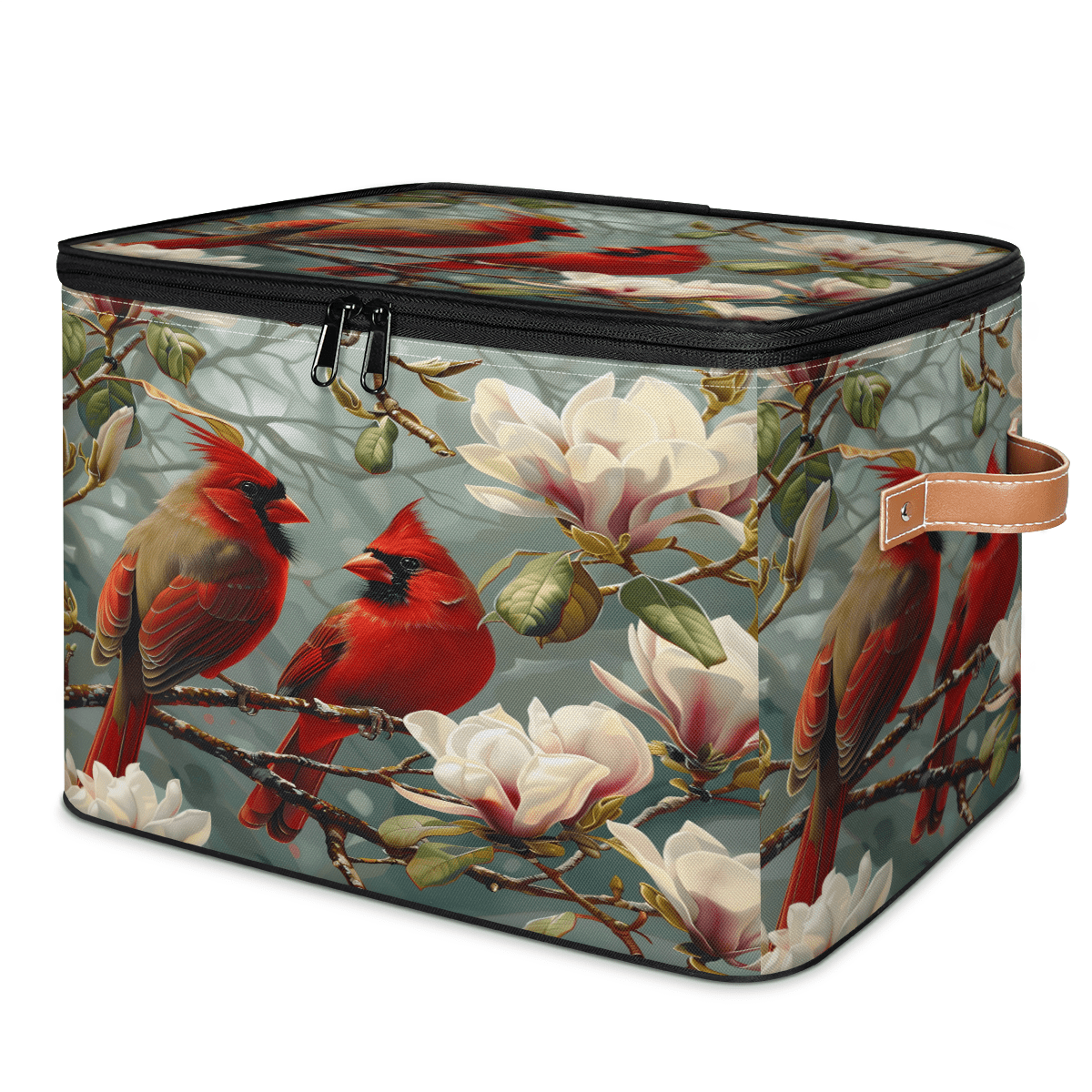 CURLYOOT Red Bird Branch Forest Storage Bins with Lid, Decorative ...