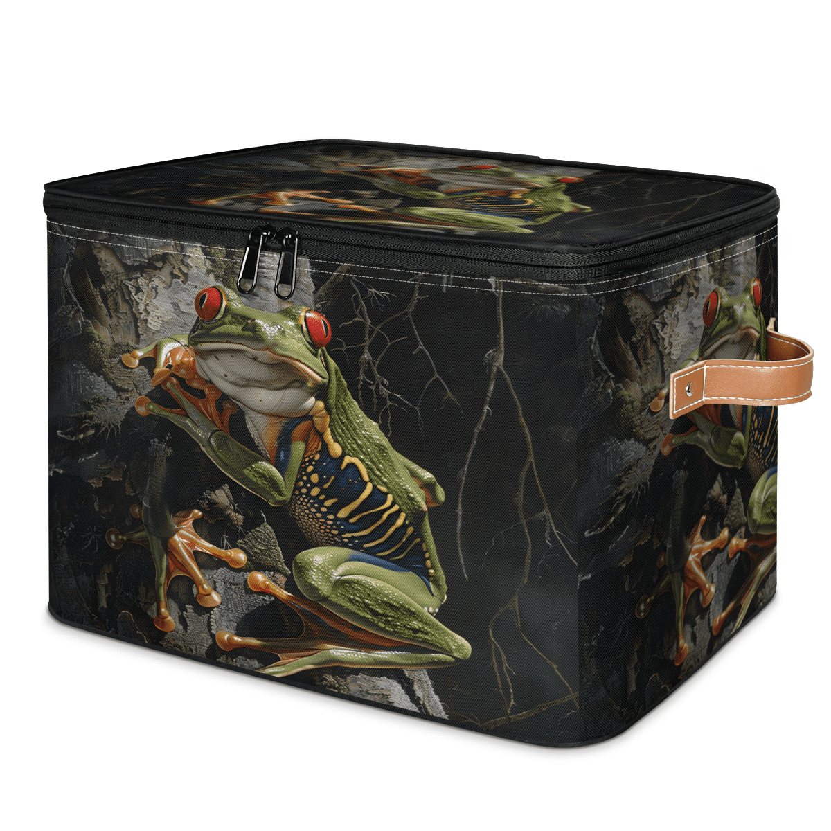 CURLYOOT Red Eyed Tree Frog Storage Bins with Lid, Decorative Fabric ...