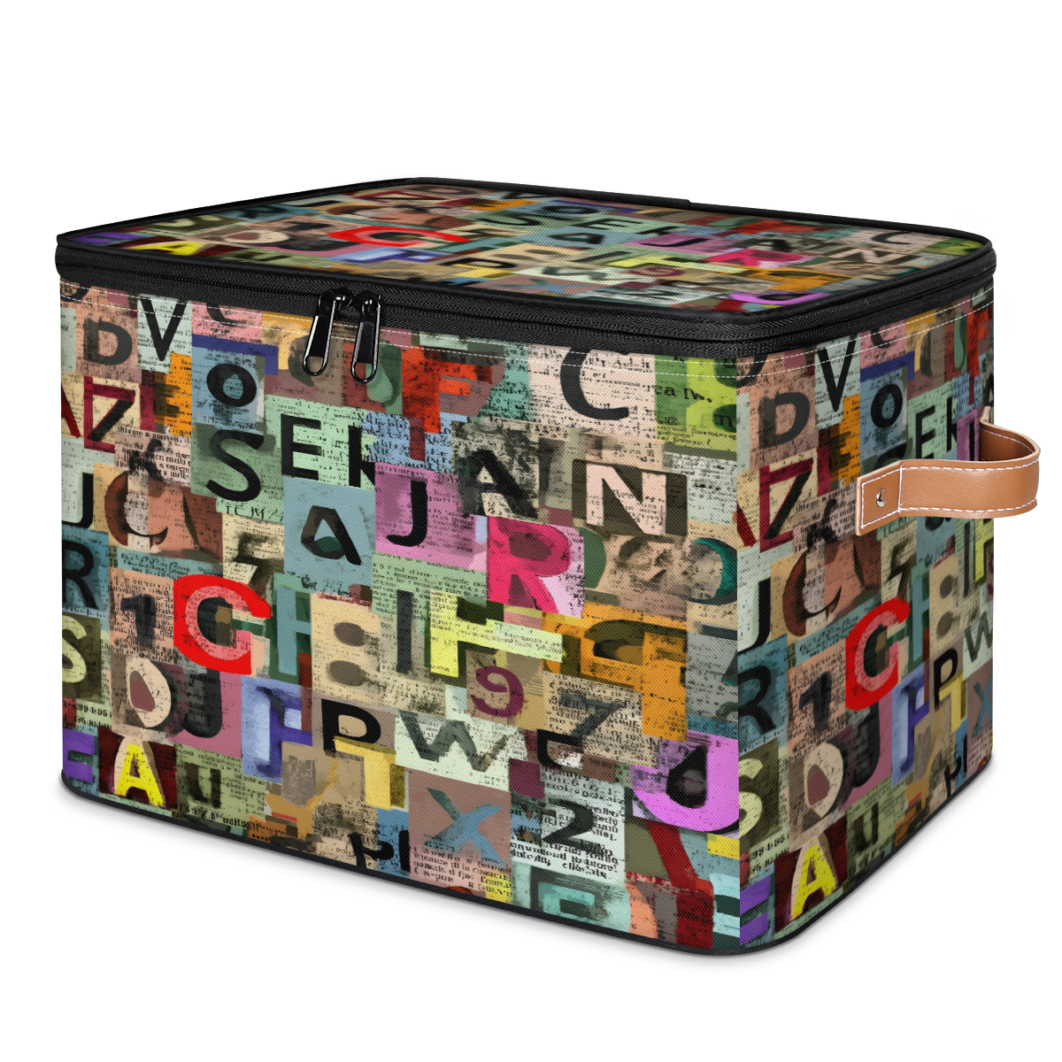 CURLYOOT Retro Graffiti Style Storage Bins with Lid, Decorative Fabric ...