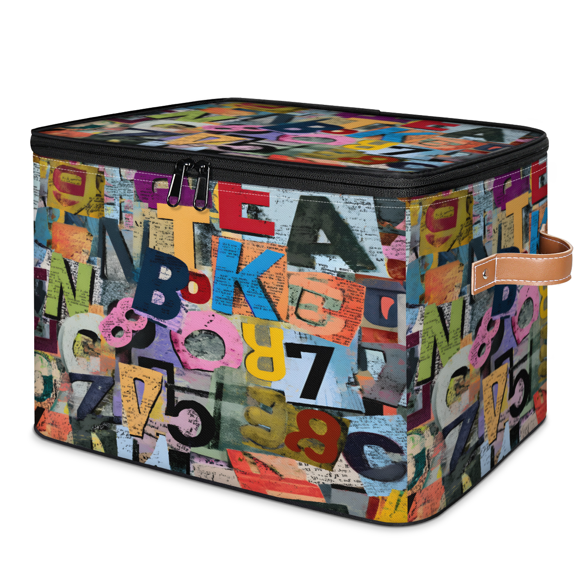 CURLYOOT Retro Letters Graffiti Storage Bins with Lid, Decorative ...