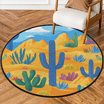 CURLYOOT Round Rug 3ft Outer Space Planets Area Rug, Washable Circle ...