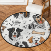 CURLYOOT Round Rug 3ft Vintage Wood Texture Area Rug, Washable Circle ...