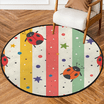 CURLYOOT Round Rug 3ft Flora Flamingo Area Rug, Washable Circle Mat Non ...