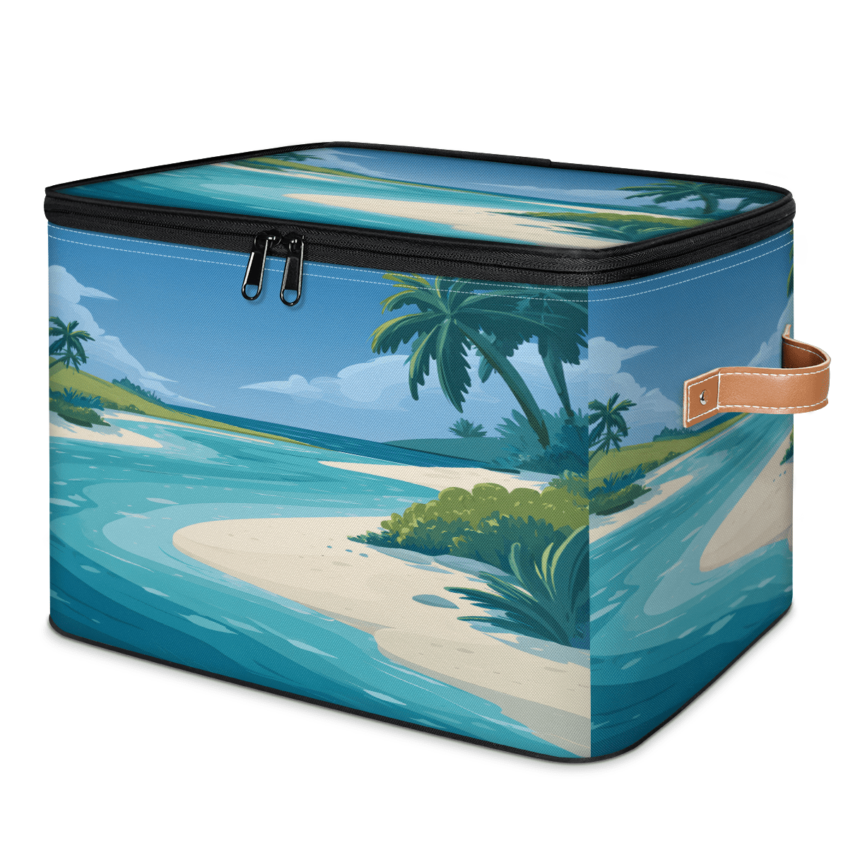 CURLYOOT Scenery Hawaii Storage Bins with Lid, Decorative Fabric Closet ...