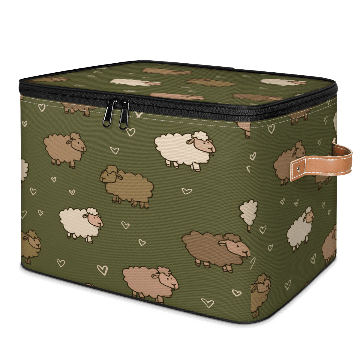 CURLYOOT Sheep Storage Bins with Lid, Decorative Fabric Closet Boxes ...