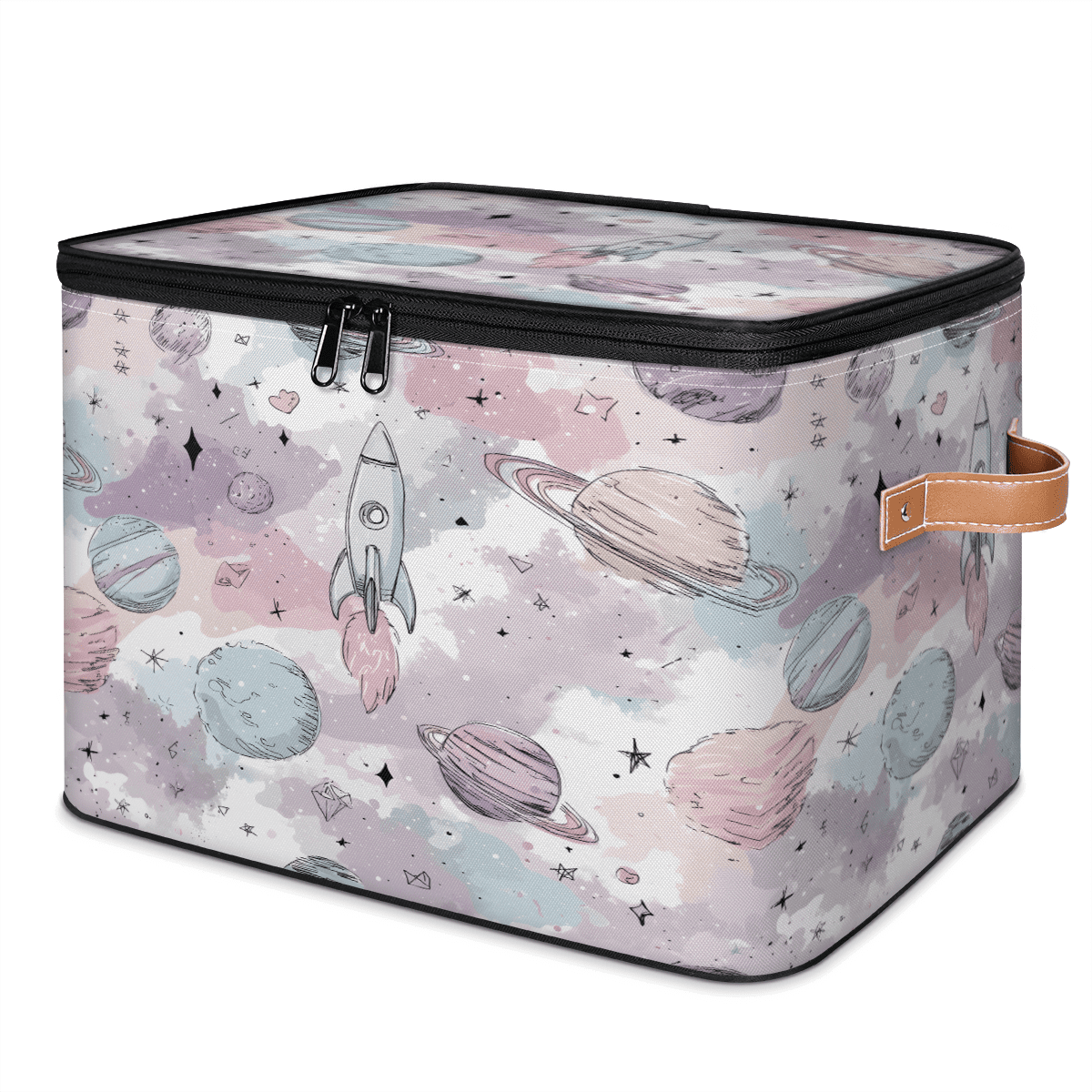 CURLYOOT Space Colorful Planet Galaxy Universe Storage Bins with Lid ...