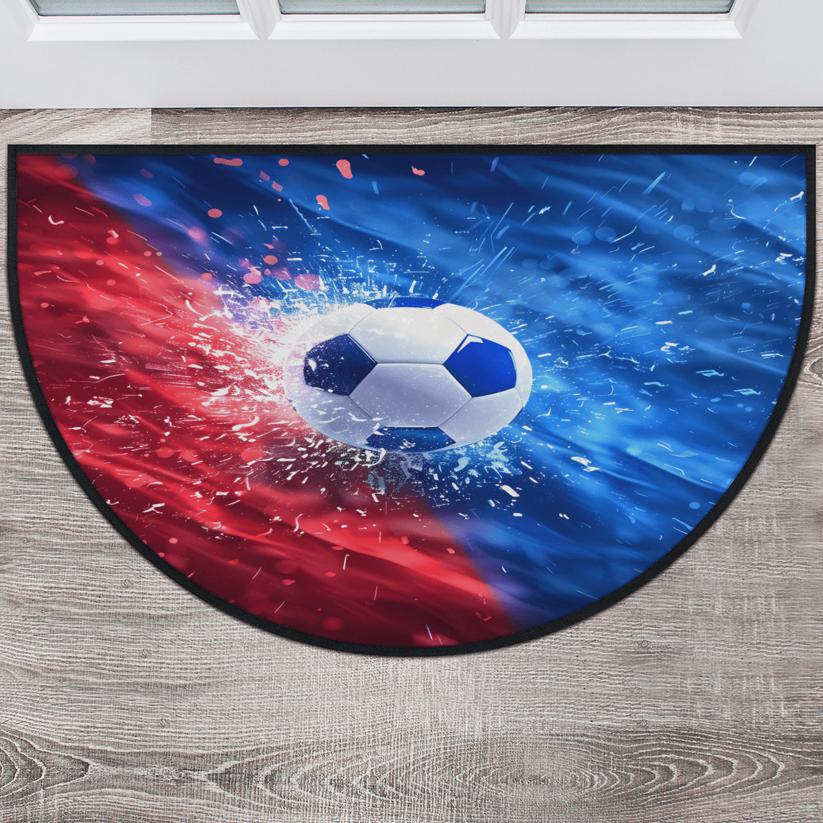 CURLYOOT Sport Ball Football Soccer Half Round Door Mat 40'' x 63 ...