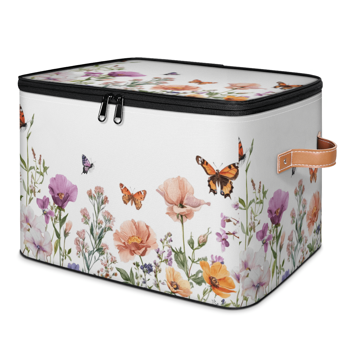 CURLYOOT Spring Summer Flower and Butterfly Storage Bins with Lid ...