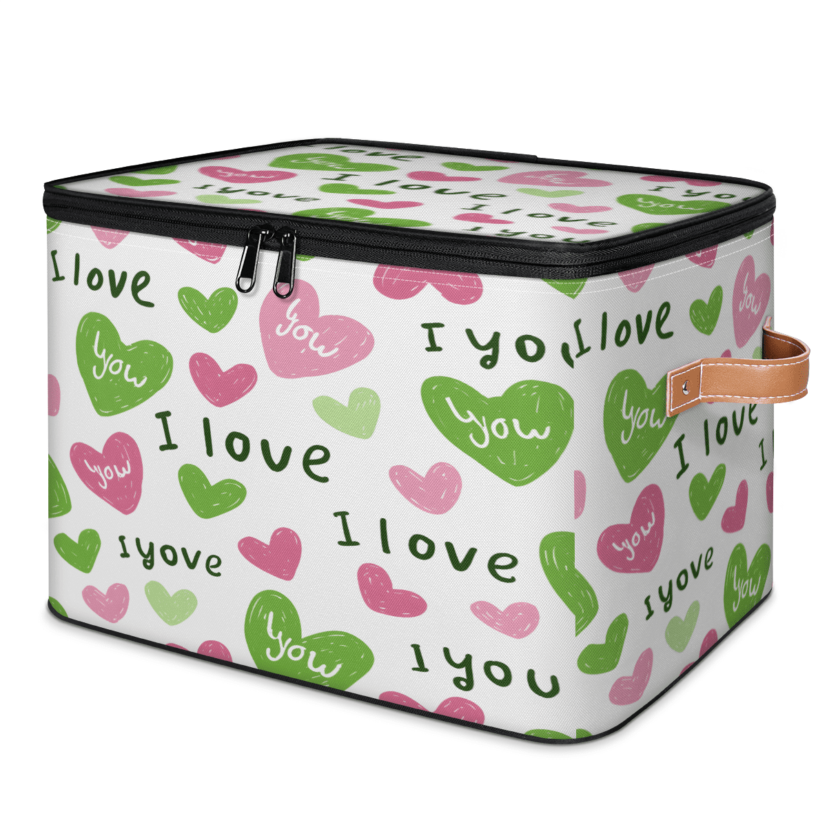 CURLYOOT Valentines Day Love Shape Storage Bins with Lid, Decorative ...