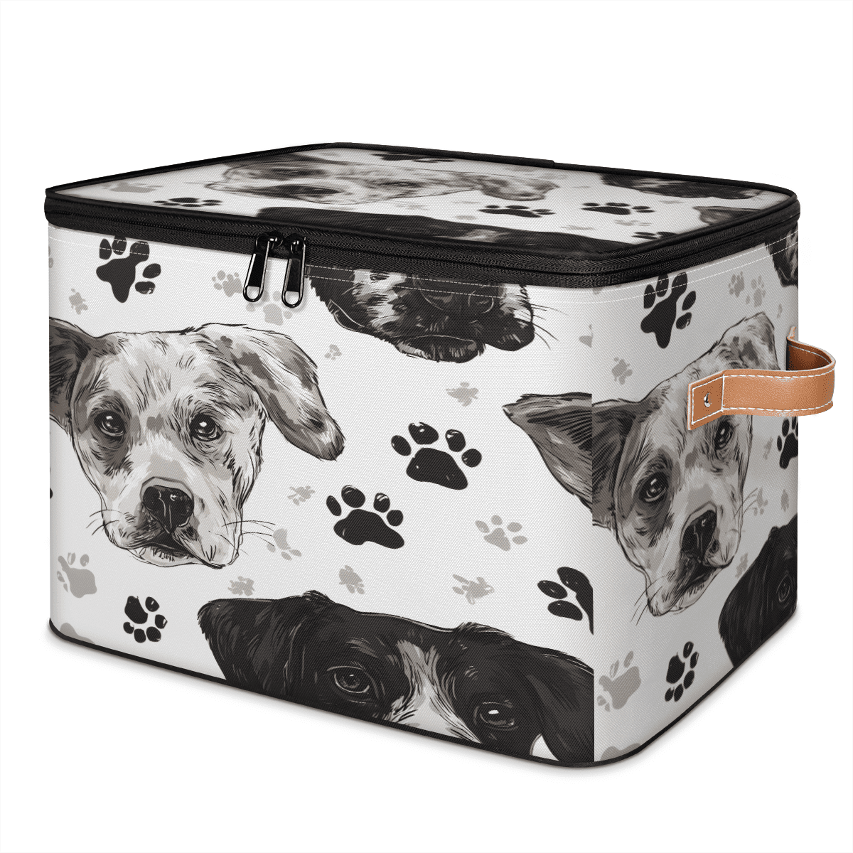 CURLYOOT Vintage Dog Storage Bins with Lid, Decorative Fabric Closet ...