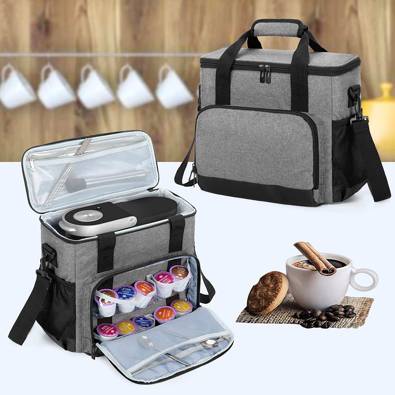 CURMIO Coffee Maker Carrying Bag Compatible for Keurig K-Mini or K-Mini ...